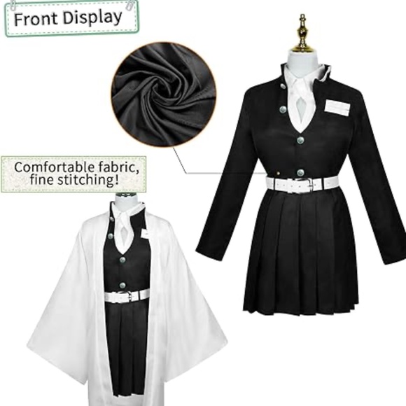 Other | Anime Cosplay Kimono Full Set Costume Demon Slayer Robe Uniform ...